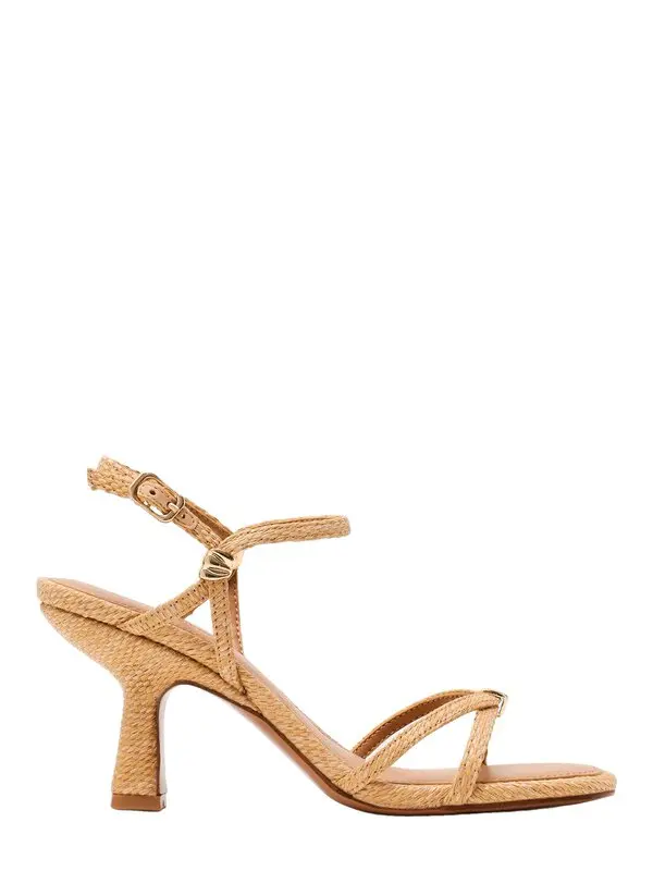 Steve Madden Posy Strappy High Heels - Raffia