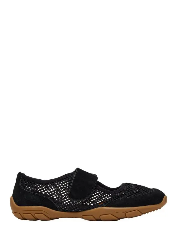 Steve Madden Banks Mesh Ballerina Sneakers - Black Mesh