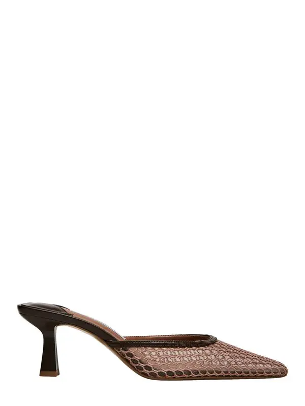 Steve Madden Alyse Mesh Mule Heels - Mocha