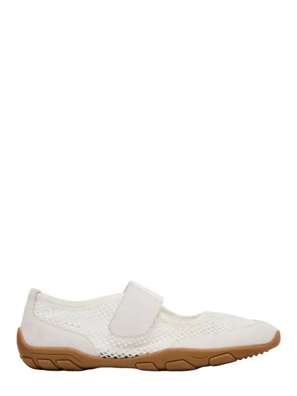 Steve Madden Banks Mesh Ballet Sneaker - White Mesh
