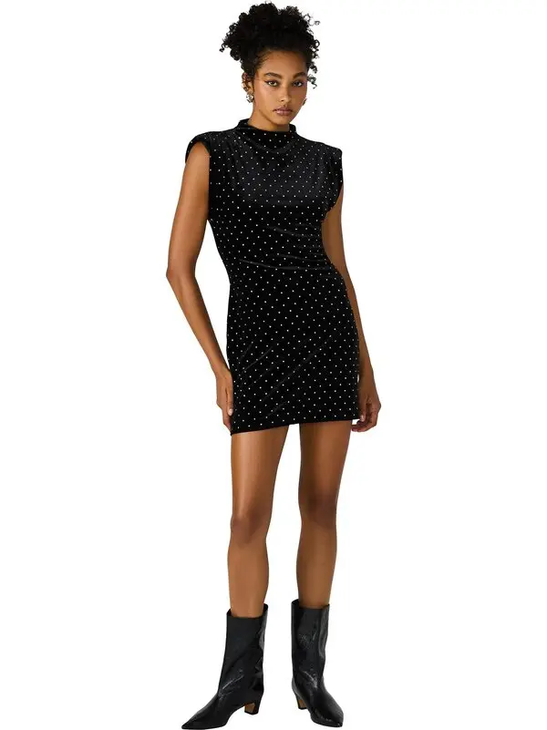 Steve Madden Astoria Embellished Bodycon Mini Dress - Black