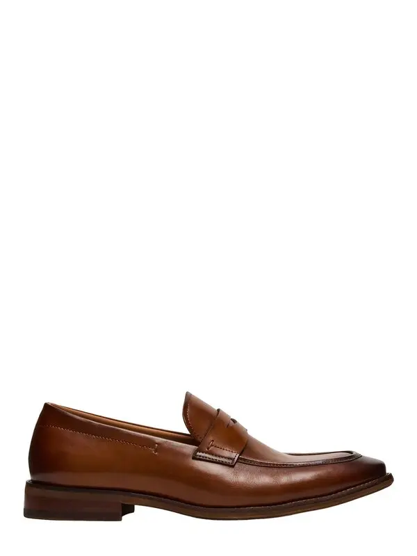 Steve Madden Lightning Leather Loafers - Tan