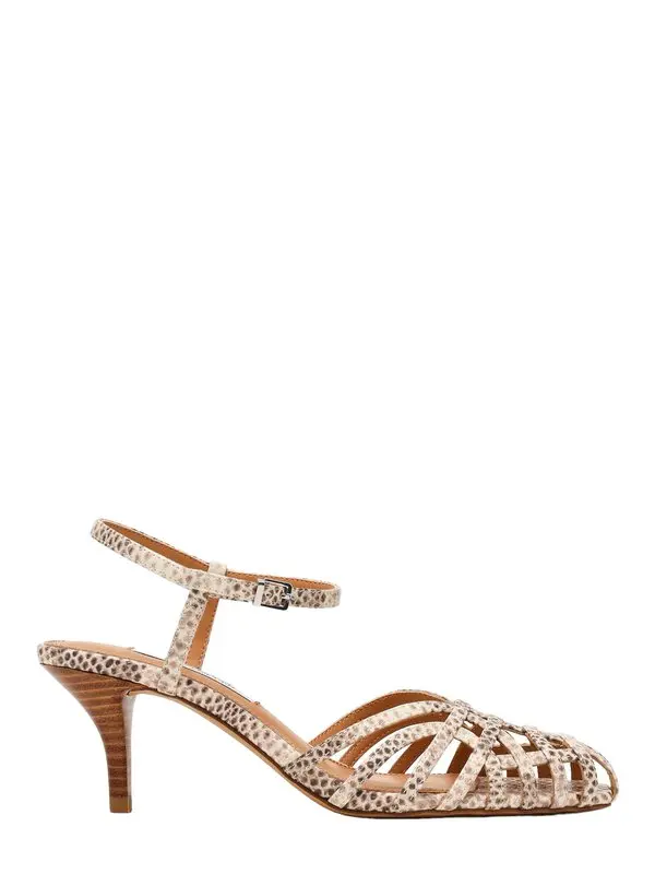 Steve Madden Edin Caged Kitten Heel Sandals - Snake