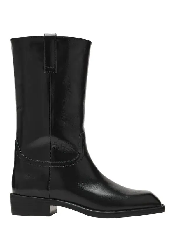 Steve Madden Primo Square Toe Boots - Black