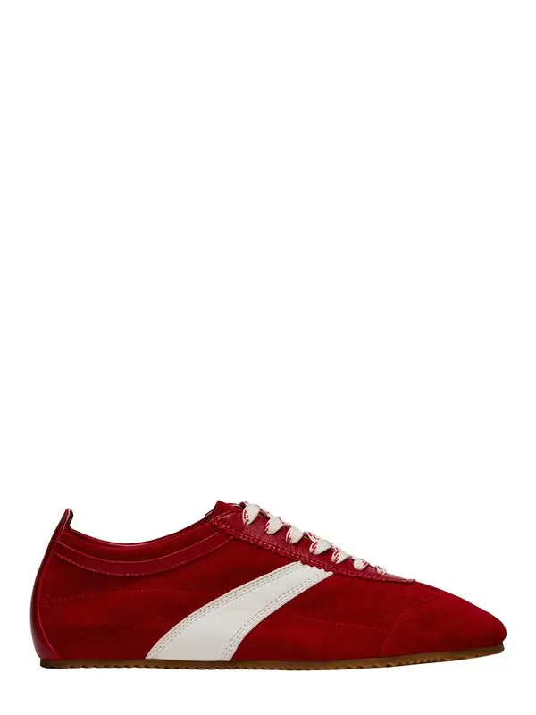Steve Madden Juna Lace-up Low-top Sneakers - Red