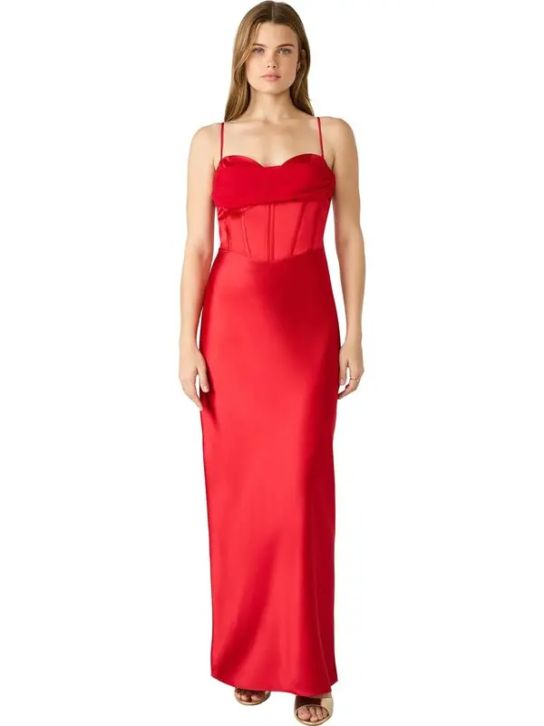 Steve Madden Carmela Dress Sleeveless Maxi Dress - Red