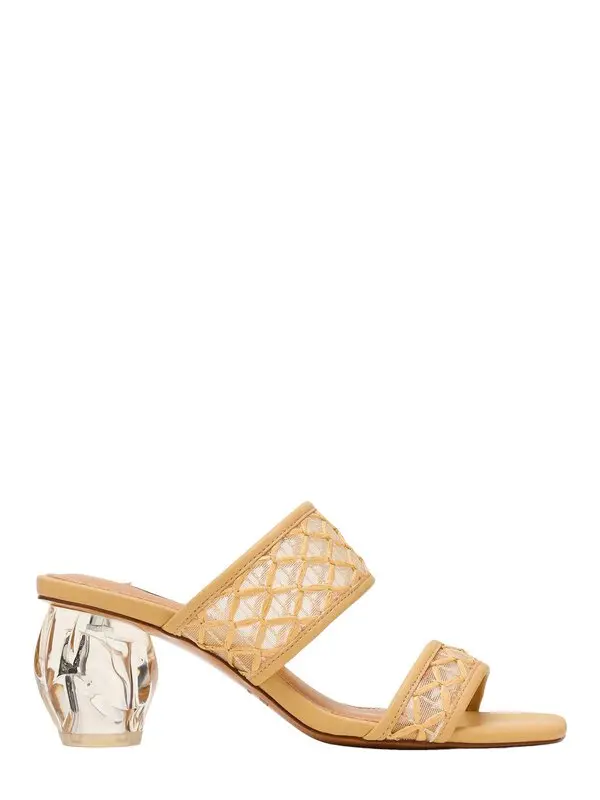 Steve Madden Nola Block Heel Mules - Natural