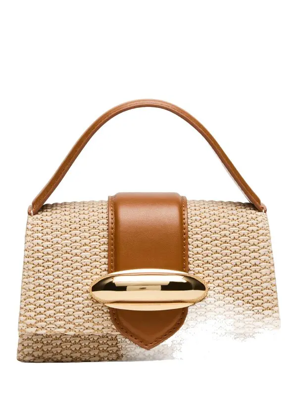 Steve Madden Mishell Micro Mini Trapezoidal Top Handle Bag - Light Natural