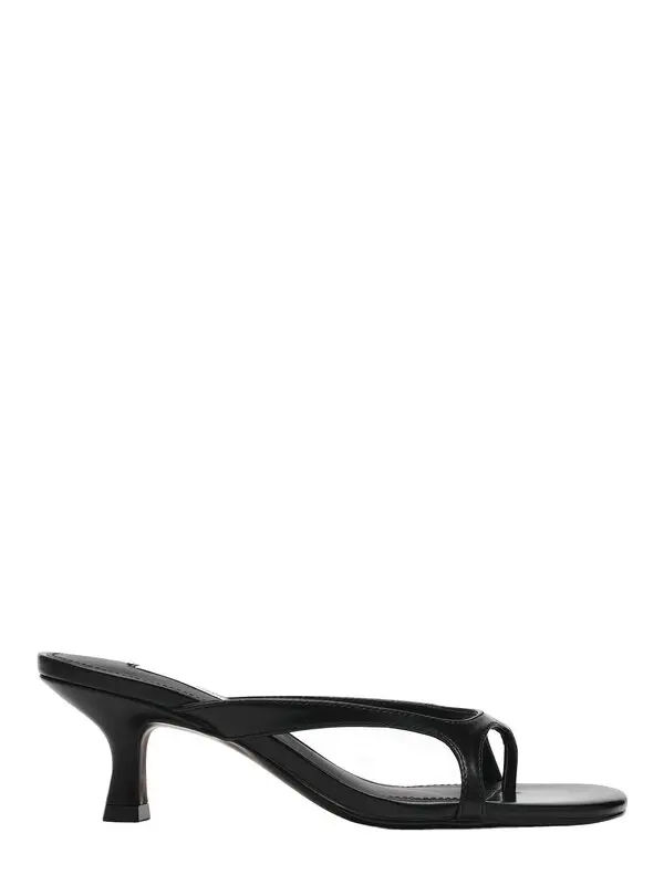 Steve Madden Brienna Thong Kitten Heels - Black