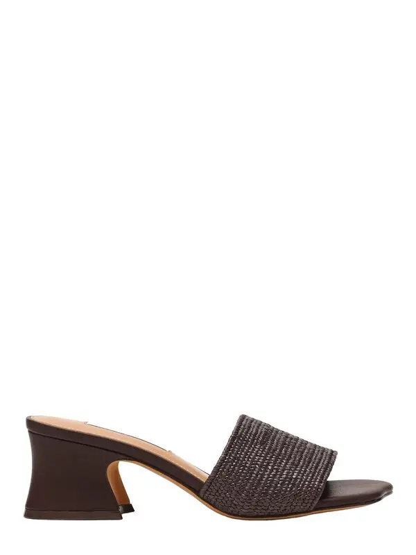 Steve Madden Frolic Block Heels - Brown Raffia