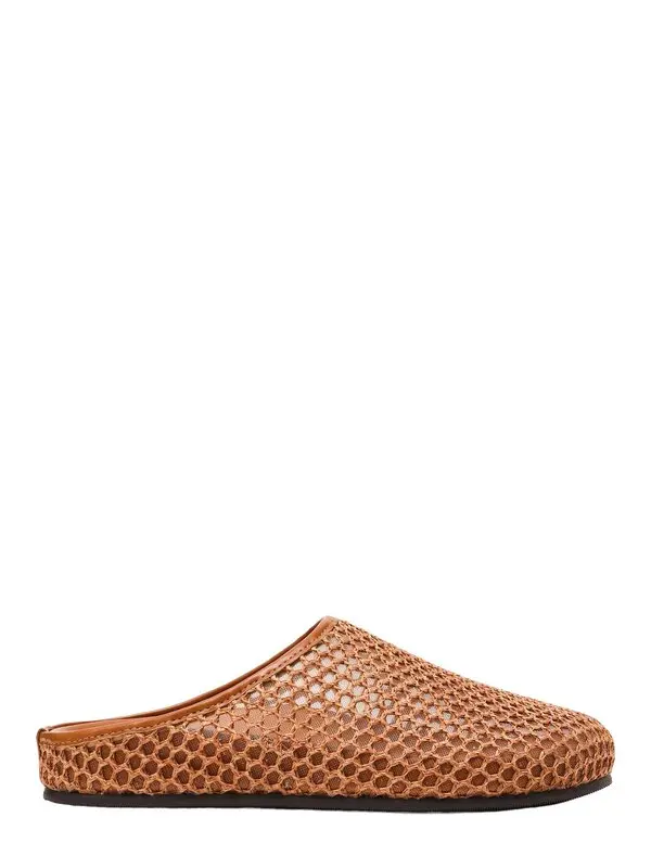 Steve Madden Fern Mesh Slip-on Flats - Tan Raffia