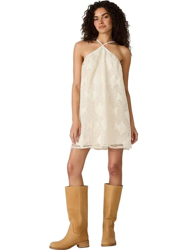 Steve Madden Petunia Crochet Mini Dress - Ivory