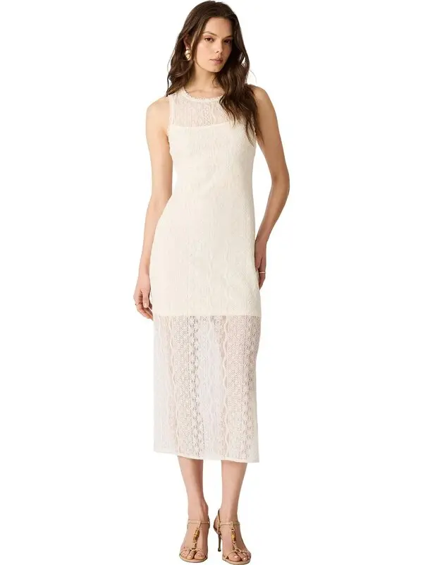 Steve Madden Nyssa Sleeveless Lace Maxi Dress - Ivory