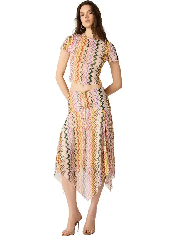 Steve Madden Larke Knit Top - Rainbow Vision