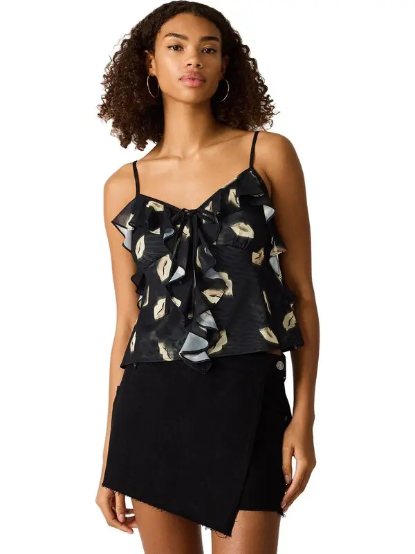Steve Madden Roue Top Night Kiss Sleeveless Top - Midnight