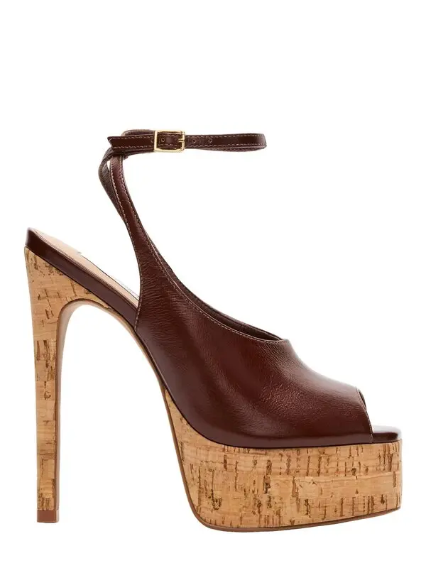 Steve Madden Alaric Platform Heels - Brown