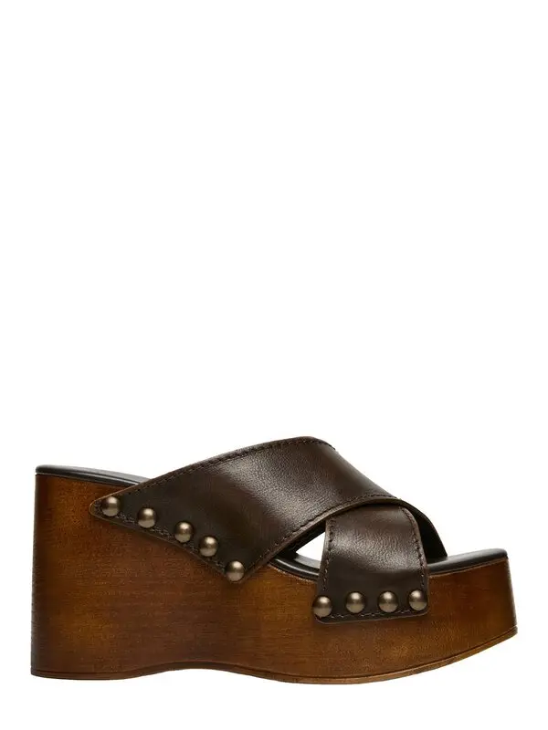Steve Madden Koko Platform Mule Sandals - Brown