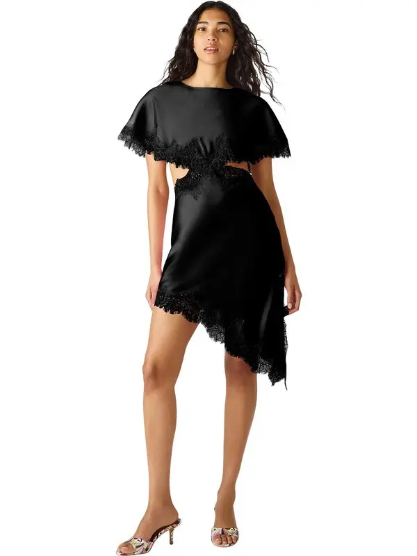 Steve Madden Mayci Short Sleeve Mini Dress - Black
