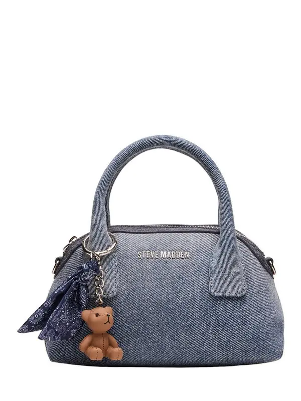 Steve Madden Melodie Dome Satchel With Charms - Denim