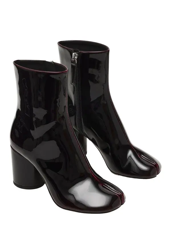 Steve Madden Caro Patent Tabi Block Heel Booties - Wine