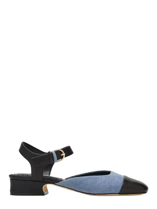 Steve Madden Novie Block Heels - Denim Multi