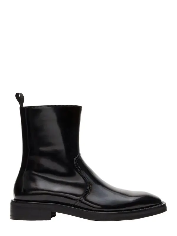 Steve Madden Mirando Ankle Boots With Side Zipper - Black Box