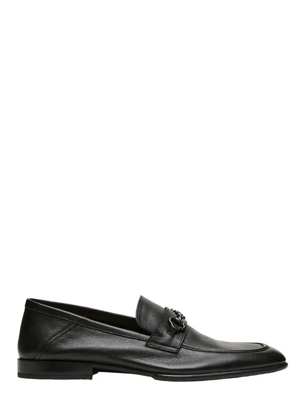 Steve Madden Schmooze Slip-on Loafers With Horsebit Detail - Black
