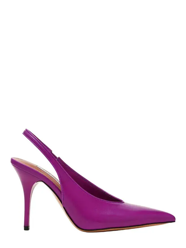 Steve Madden Andromeda Pointed Toe Slingback Heels - Dark Fuchsia