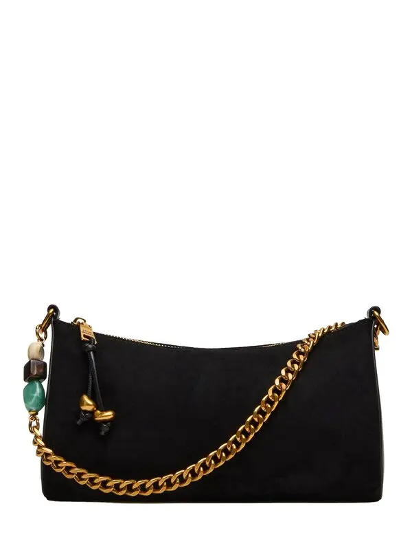 Steve Madden Sayler Beaded Chain Shoulder Bag - Black