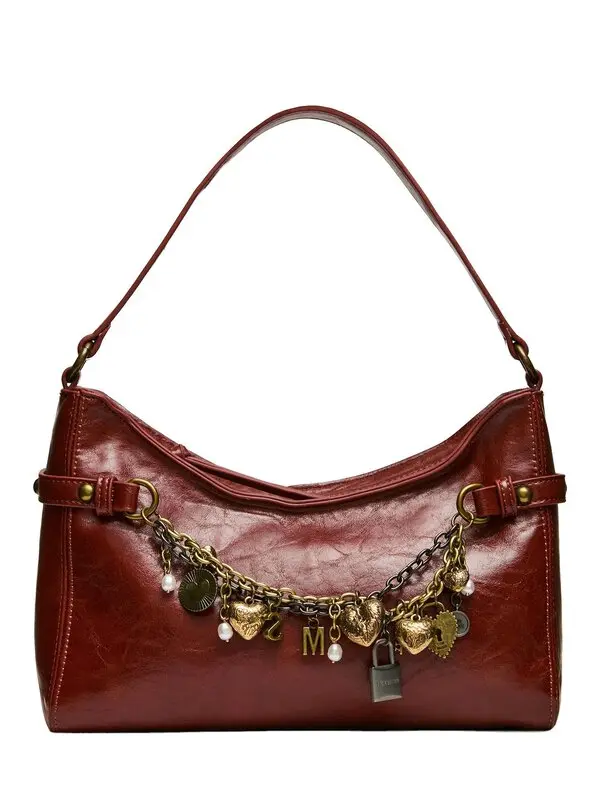 Steve Madden Lianna Shoulder Bag With Charms - Rust