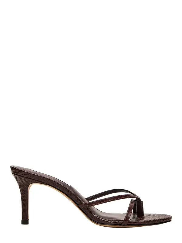 Steve Madden Leather Thong Heels - Wine