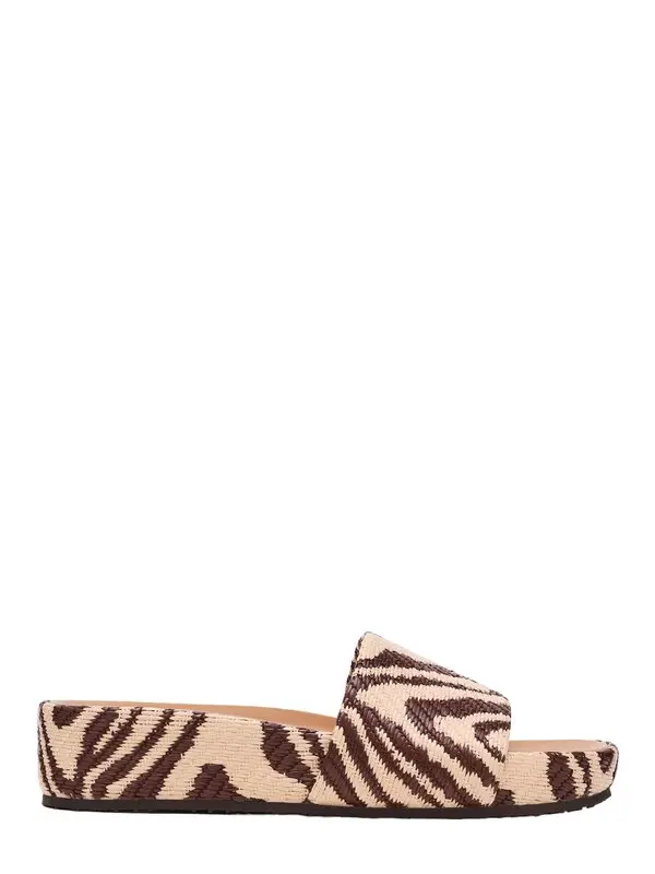 Steve Madden Jemmy Mule Sandals - Zebra Raffia