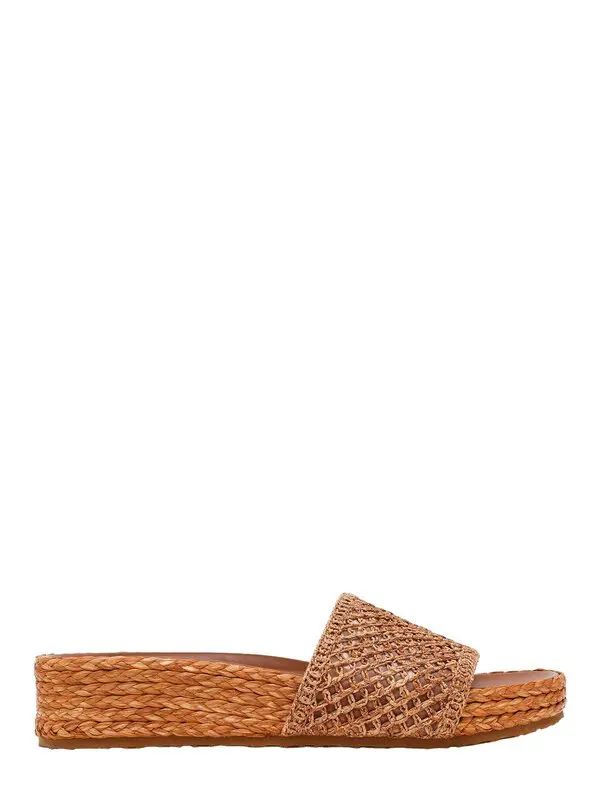 Steve Madden Jemmy Flatform Mule Sandals - Tan