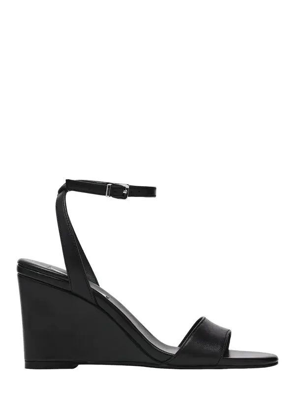 Steve Madden Myka Wedge Sandals - Black