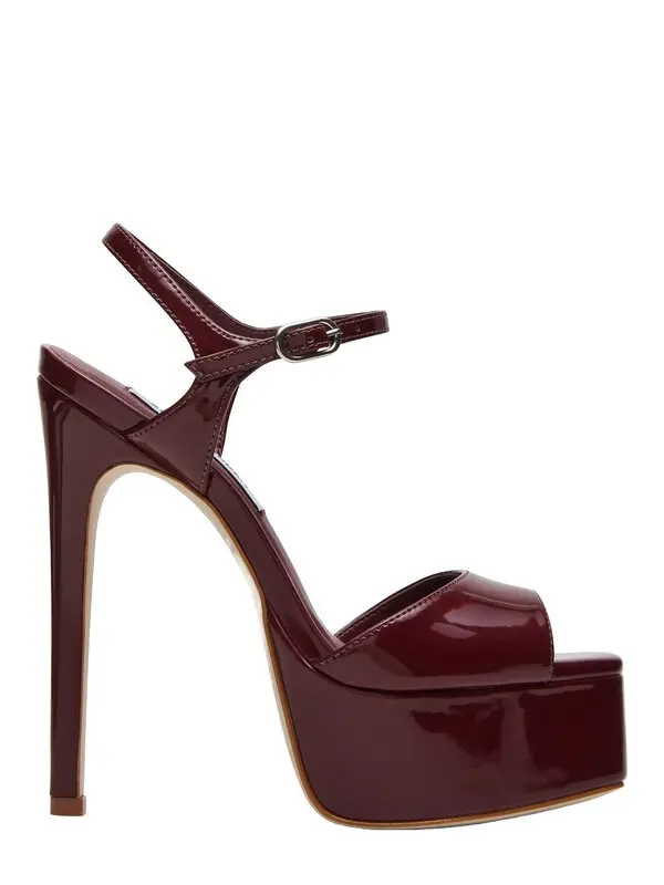 Steve Madden Cologne Strappy Platform Stiletto Heels - Wine