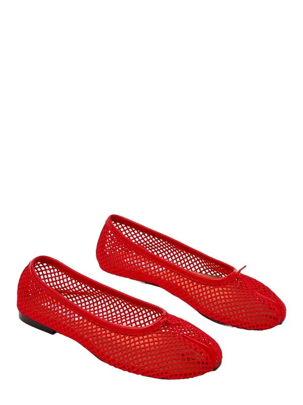 Steve Madden Calico Mesh Tabi Flats - Red
