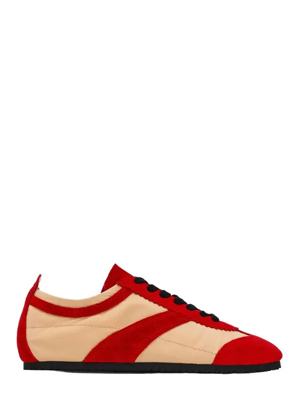 Steve Madden Jaye Lace-up Sneakers - Bone Red