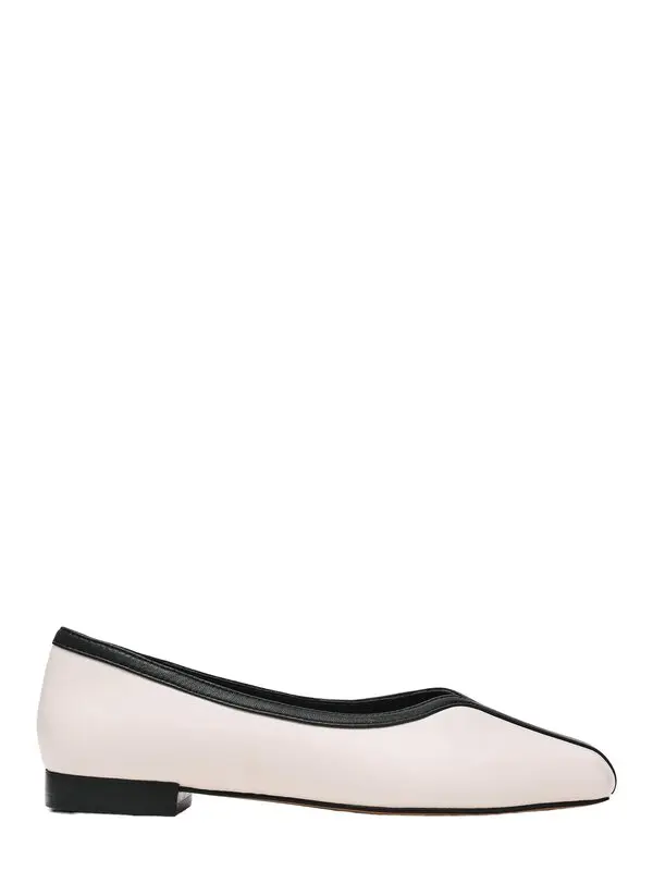Steve Madden Dorelia Square Toe Flats - Bone