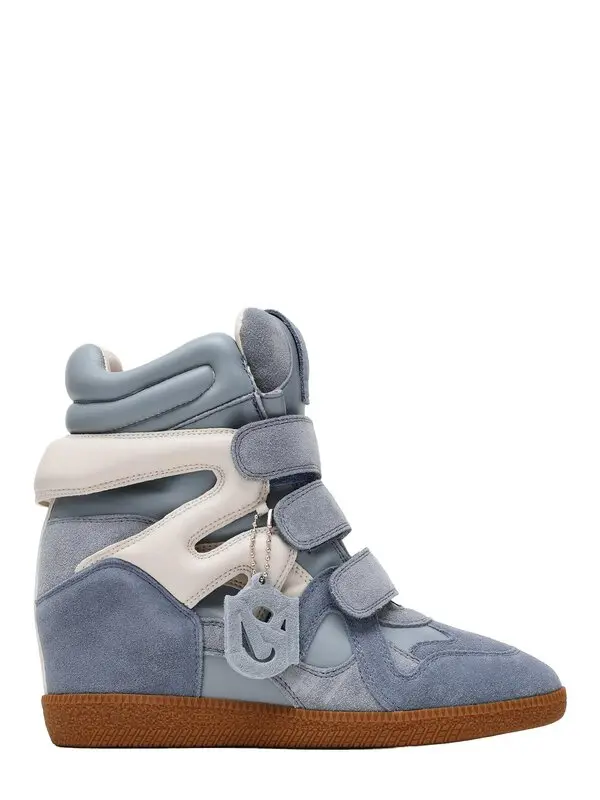 Steve Madden Mavis High-top Wedge Sneakers - Blue Multi