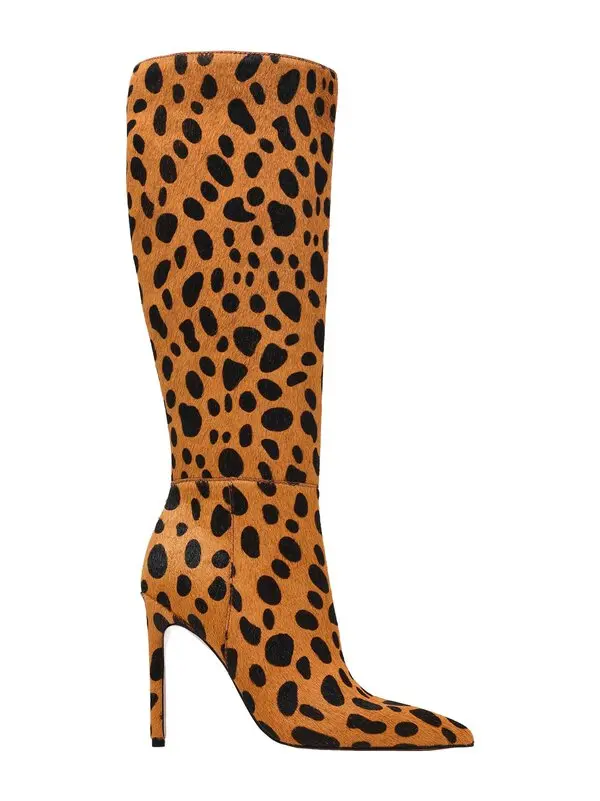 Steve Madden Nitro Spotted Leopard Knee High Boots - Spot Leopard