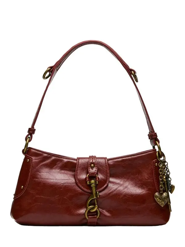 Steve Madden Vexa Shoulder Bag With Removable Charms - Rust