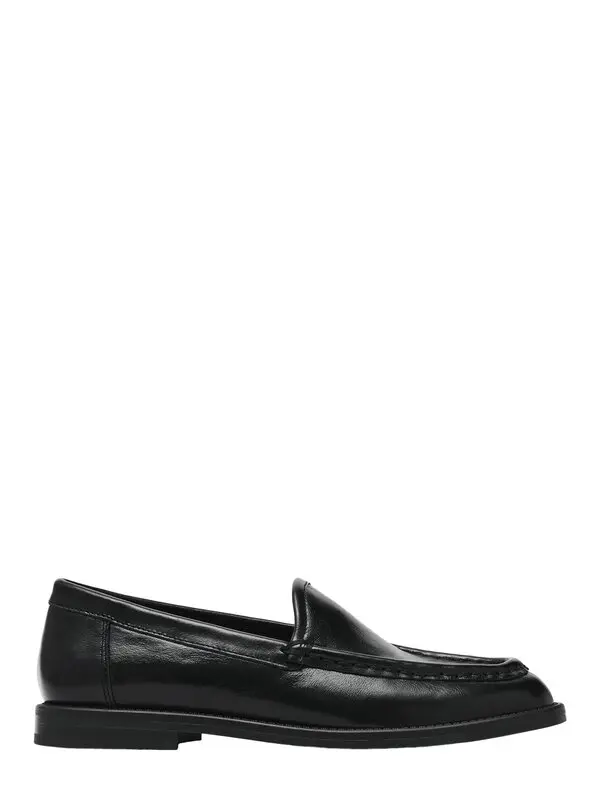 Steve Madden Drayce Leather Loafers - Black