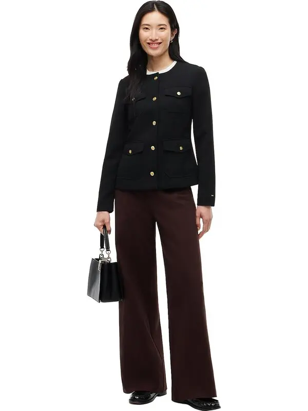 Tommy Hilfiger Wide Leg Ponte Pull-on Pant - Chocolate