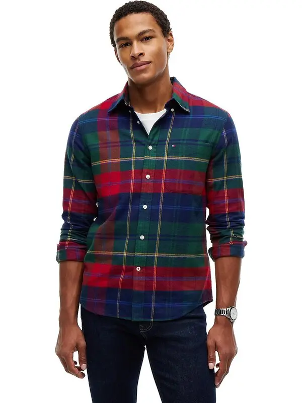 Tommy Hilfiger Regular Fit Bold Plaid Flannel Shirt - Multi