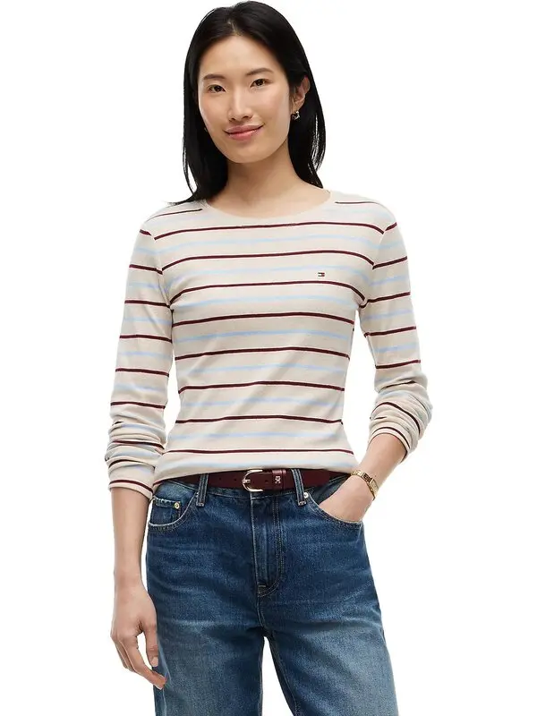 Tommy Hilfiger Long-sleeve Striped T-shirt - Brown
