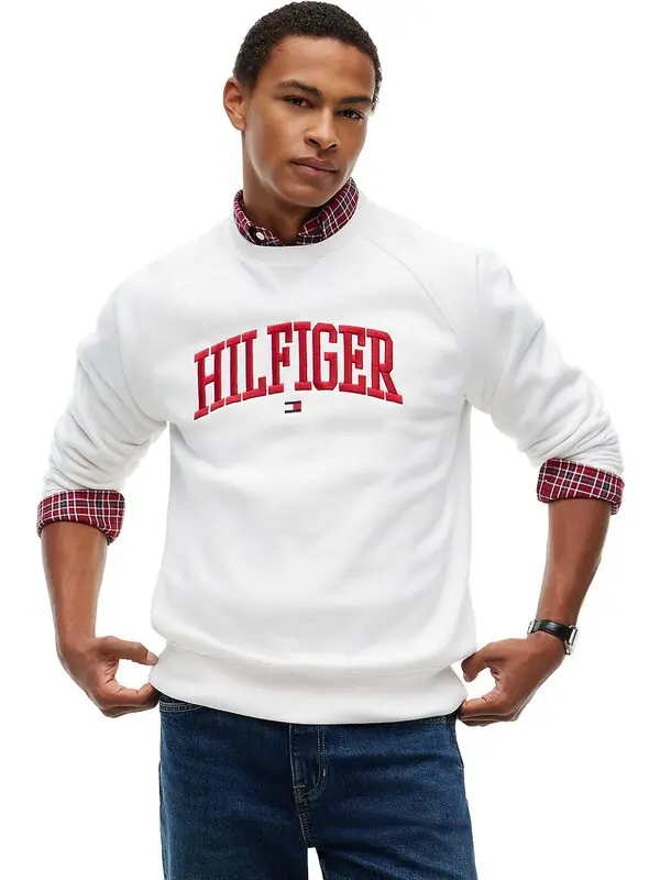 Tommy Hilfiger Varsity Logo Raglan Sweatshirt - Ecru