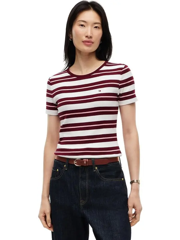 Tommy Hilfiger Striped Crewneck T-shirt - Ecru Multi