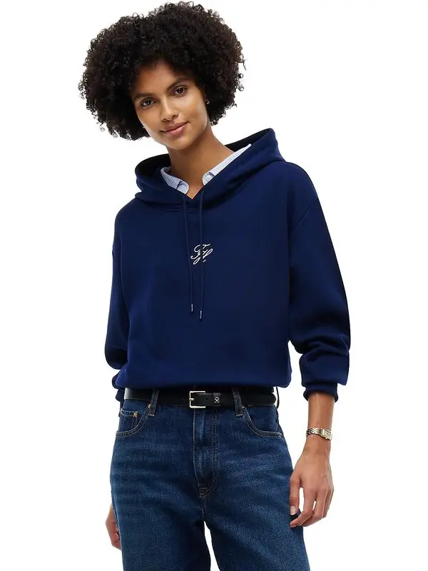 Tommy Hilfiger Layered-look Relaxed Fit Hoodie - Carbon Navy