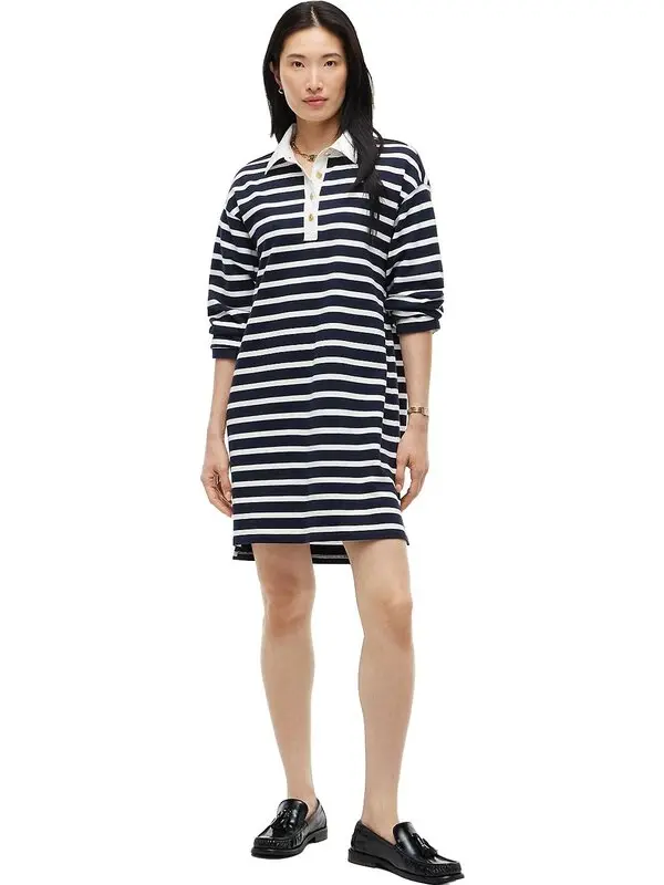 Tommy Hilfiger Striped Rugby Mini Dress - Navy Blue