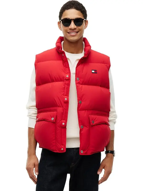 Tommy Hilfiger Water-repellent Down Vest - Medium Red